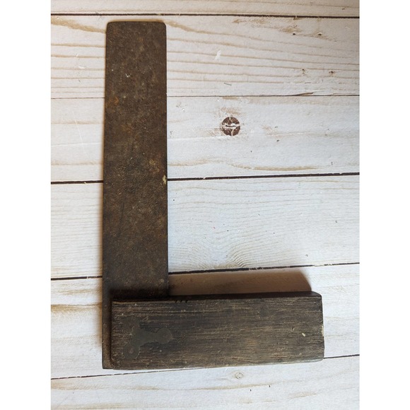 No brand | Accessories | Antique Right Angle Carpentry Toolsquare Ruler ...